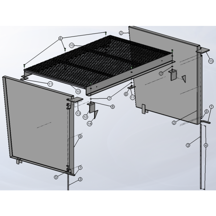 TomCat Hopper Enclosure Upper Door