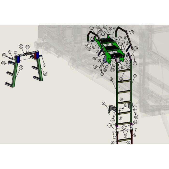 Titan Ladder for Hopper Tailgate